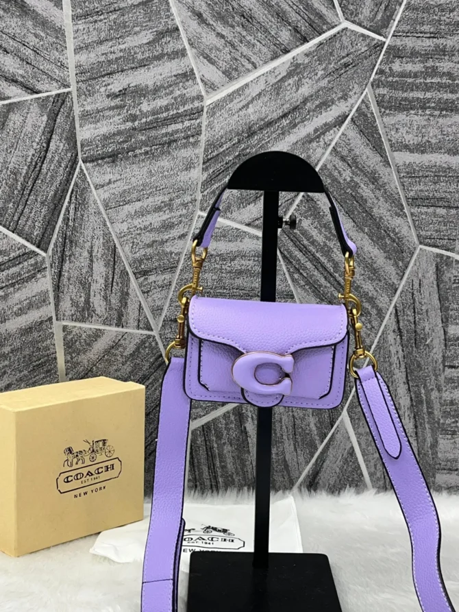 Coach Tabby 12 Purple Monogram Mini With Original Box 6806 Purple - Trendly