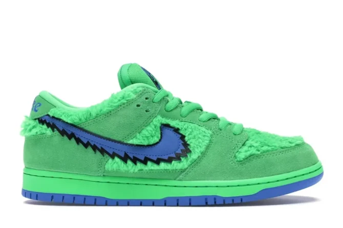 Nike Grateful Dead X Dunk XLow Green Bear Shoes - Trendly